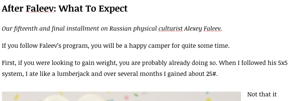 After Faleev: What to Expect – Lean, Solid Dogs